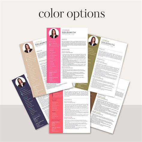 Resume Template With Photo Professional Resume For Word Canva Cv
