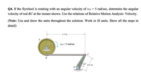 Solved Q If The Flywheel Is Rotating With An Angular Chegg