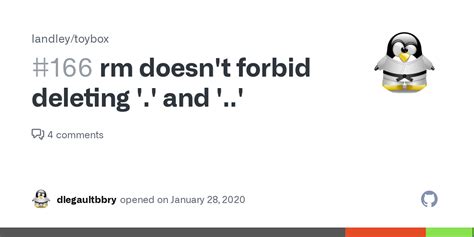 Rm Doesn T Forbid Deleting And Issue Landley Toybox GitHub
