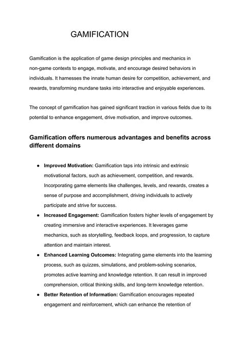 Gamification The Application Of Game Design Pdf