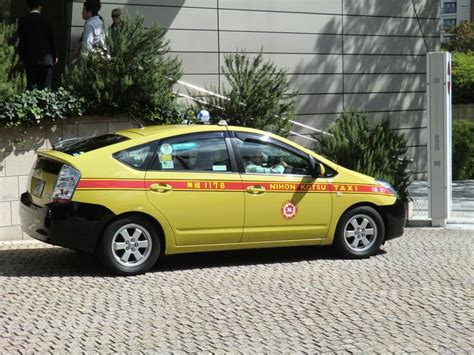 Prius Taxi In Tokyo October 2012 Yellow Prius Tokyo Taxi Toyota