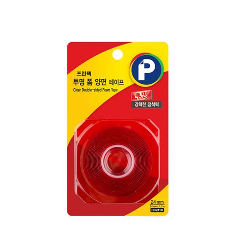 Dc241d강력폼양면테이프투명24x15 프린텍