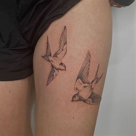 Thigh Birds Flying Bird Tattoo Sleeves Sleeve Tattoos Hand Tattoos