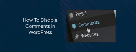 How To Disable Comments In WordPress Fast