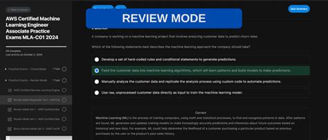 AWS Certified Machine Learning Engineer Associate MLA C Practice Exams Tutorials Dojo