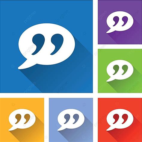 Speech Icons With Long Shadow Dialog Flat Quotation Mark Vector Dialog Flat Quotation Mark