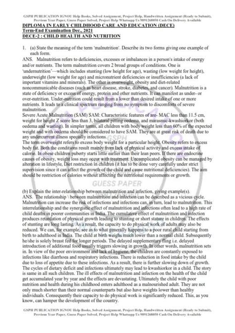 IGNOU DECE 2 Previous Year Solved Question Paper Dec 2021 English Medium IGNOU Solved