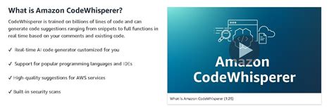 Code Whisperer O assistente de codificação da Amazon FindAItools