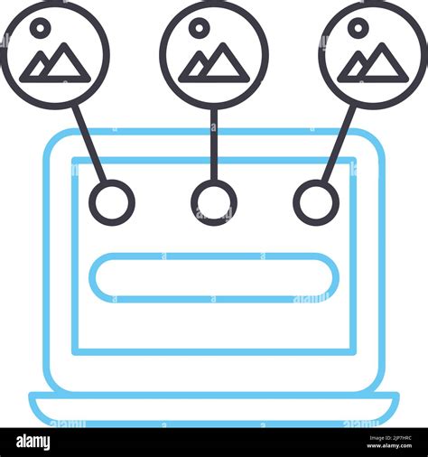 Design Algorythm Line Icon Outline Symbol Vector Illustration Concept Sign Stock Vector Image