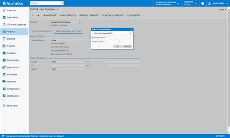 Acumatica 2018 R2 Merge Financial Reports Swk Technologies Inc