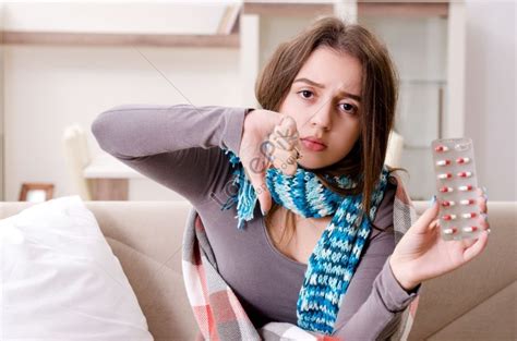 A Photo Of A Sick Young Woman Struggling At Home Picture And Hd Photos Free Download On Lovepik
