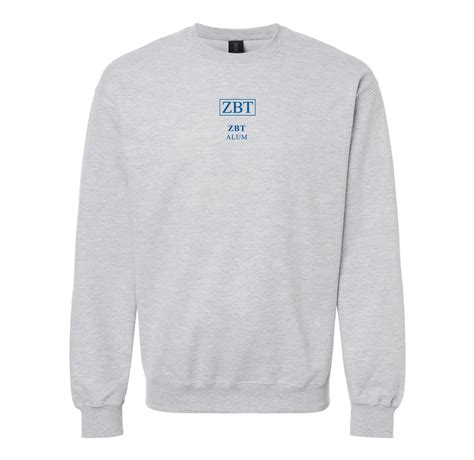 Zbt Alumni Embroidered Greek Letter Crewneck Campus Classics