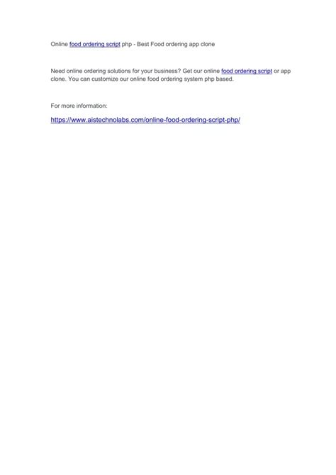 Ppt Online Food Ordering Script Php Best Food Ordering App Clone