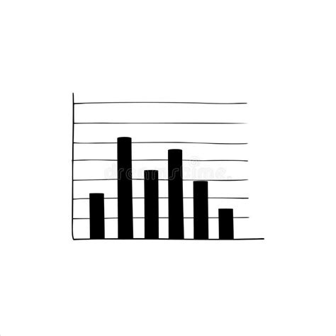 Business Analytical Trend Infographic Statistic Editable Bars Histogram Line Art Black Ink