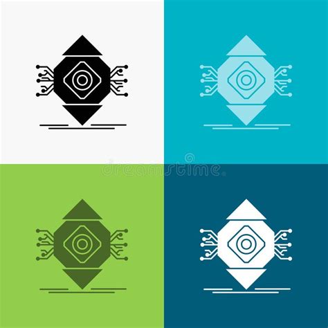 Ubicomp Computing Ubiquitous Computer Concept Icon Line Vector Symbol For Ui And Ux