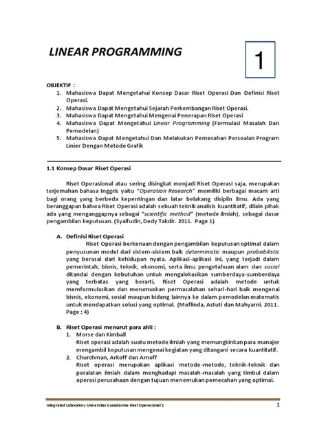 bab 1 linear programming pdf komputer