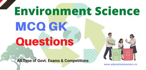 Environment Science MCQ Questions In English Education Masters
