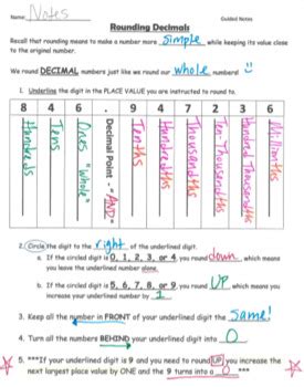 Rounding Decimals GUIDED NOTES By Gannon S Guided Notes TPT