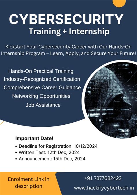 Cybersecurity Internship Ethicalhacking Hackifycybertech Careergrowth Techtraining
