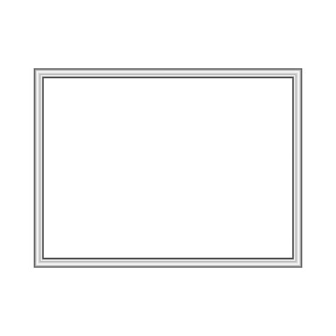 Rectangle Silver Frame Isolated Luxury Rectangle Silver Grey Border Silver Rectangle Frame