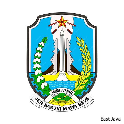 Premium Vector Coat Of Arms Of East Java Is A Indonesian Region Vector Emblem