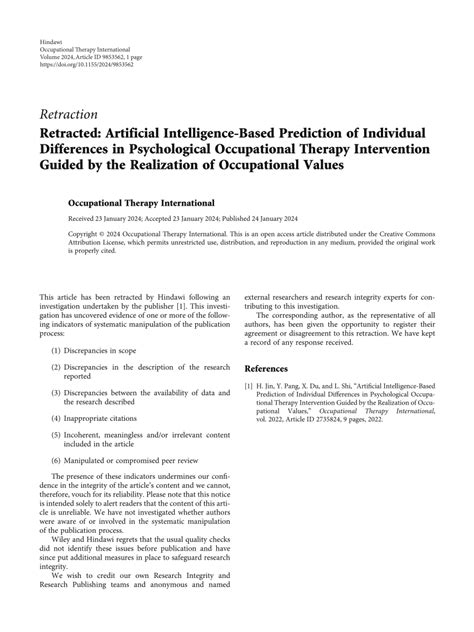 Pdf Retracted Artificial Intelligence Based Prediction Of Individual Differences In