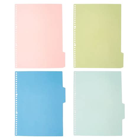 5 Sets20pcs Labels Notebooks Insert Indexes Binder Tab Insertable Tab Binder Index Dividers