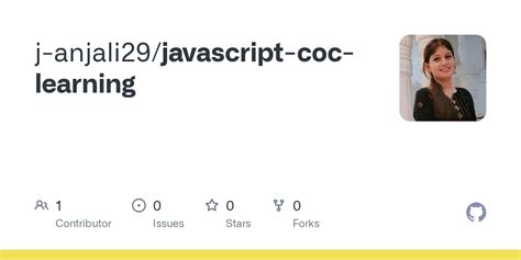 github j anjali29 javascript coc learning