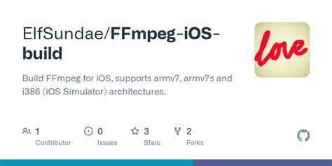 GitHub ElfSundae FFmpeg IOS Build Build FFmpeg For IOS Supports Armv7 Armv7s And I386 IOS