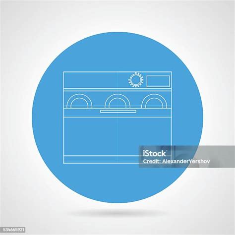 식기세척기 발행기 평편 꺾은선형 벡터 아이콘크기 식기세척기에 대한 스톡 벡터 아트 및 기타 이미지 식기세척기 아이콘 파란색 Istock