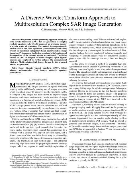 pdf a discrete wavelet transform approach to multiresolution complex
