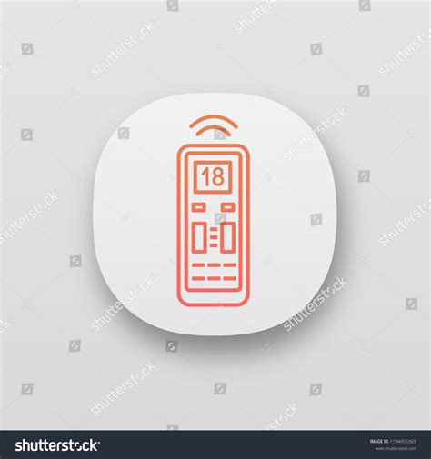 Air Conditioner Remote Control App Icon Stock Vector Royalty Free