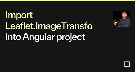 Import Leafletimagetransform Into Angular Project Codesandbox