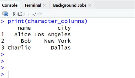 how to extract character variables from dataframe in r