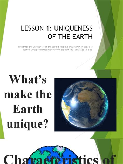 lesson 1 uniqueness of the earth pdf atmosphere earth