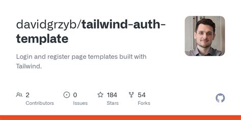 github davidgrzyb tailwind auth template login and register page