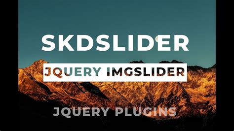 Simple Image Slider Using Skdslider Slider Plugin Jquery Image Slider Tutorial Youtube
