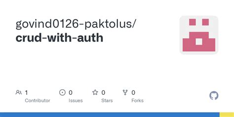GitHub Govind Paktolus Crud With Auth