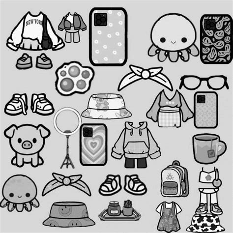 Раскраски Тока бока одежда и человек 37 шт скачать или распечатать бесплатно 20206