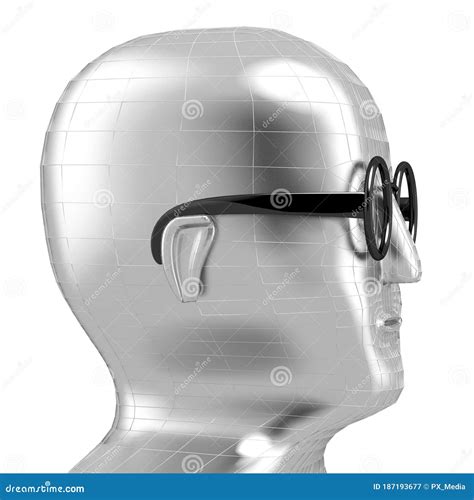 D Robot Wearing Glasses Stock Illustration Illustration Of Wire