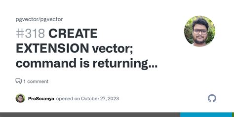 create extension vector command is returning with error · issue 318