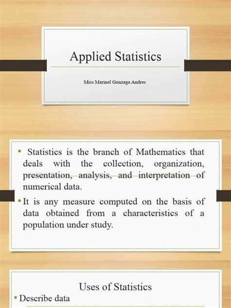 Applied Statistics 2017 Pdf Statistics Median
