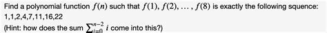 solved find a polynomial function f n such that f 1 f 2