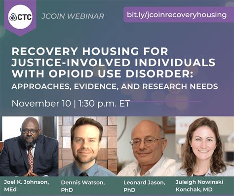 Jcoin Webinar Recovery Housing For Justice Involved Individuals With