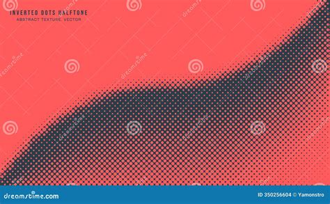 Inverted Dots Offset Halftone Pattern Smooth Curved Border Vector Abstraction Stock Illustration