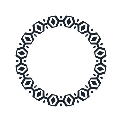 Ornamental Pattern Design Circle Frame Ornamental Circular Knot Pattern Border Pattern Design