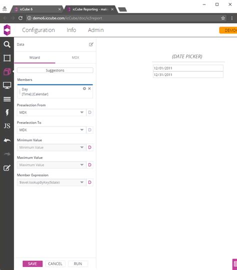 Iccube Reporting Preselected Dates In Date Slicer Stack Overflow