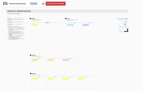 Product Prioritization Framework Template Mural
