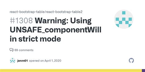 Warning Using UNSAFE ComponentWillReceiveProps In Strict Mode Issue React Bootstrap