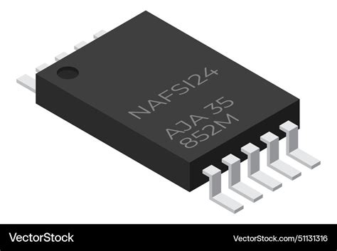Microchip Computer Electronic Component Royalty Free Vector